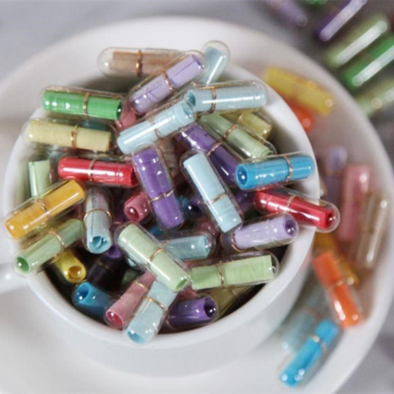 the TIME CAPSULE - 50/100pcs Message in Bottle Message Emoticon Capsul